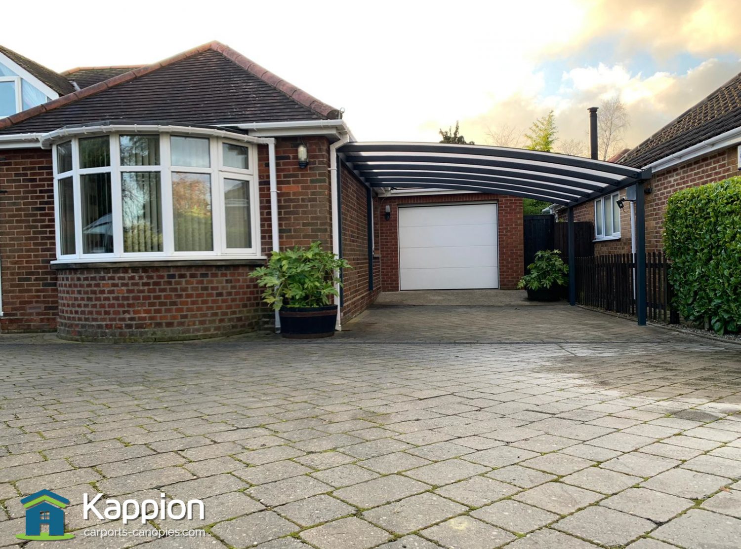 Quarter Curved Carport installed in York | Kappion Carports & Canopies