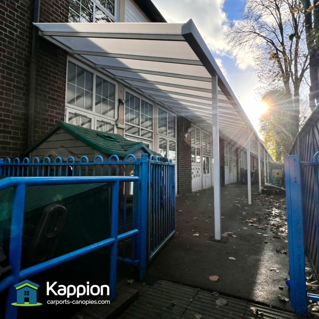 22-metre long Canopy installed for Uplands Manor Primary School ...